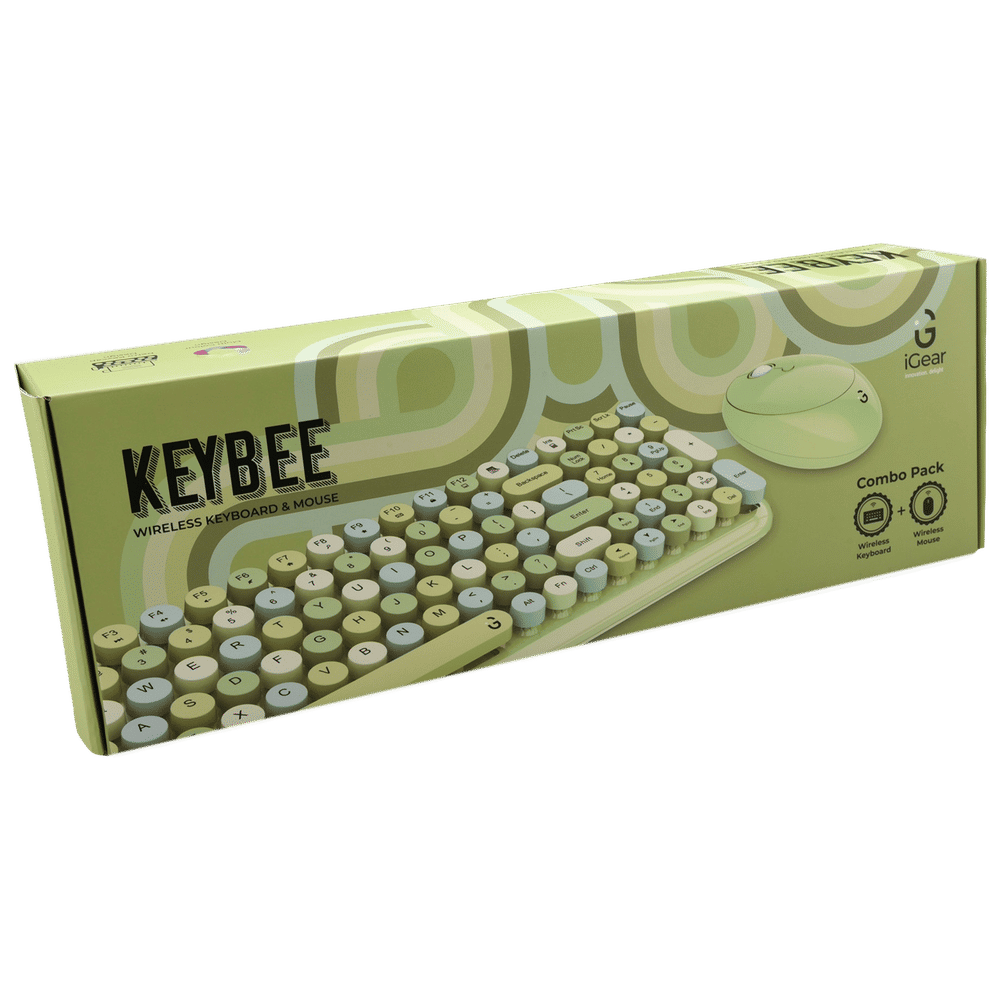 Buy iGear KeyBee Rechargeable Wireless Keyboard & Mouse Combo (100 Keys, 1600 DPI Adjustable ...